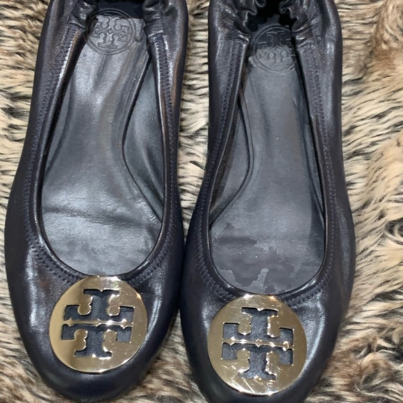 Tory Burch | Shoes | Tory Burch Black Reva Classic Leather Ballet Flat ...
